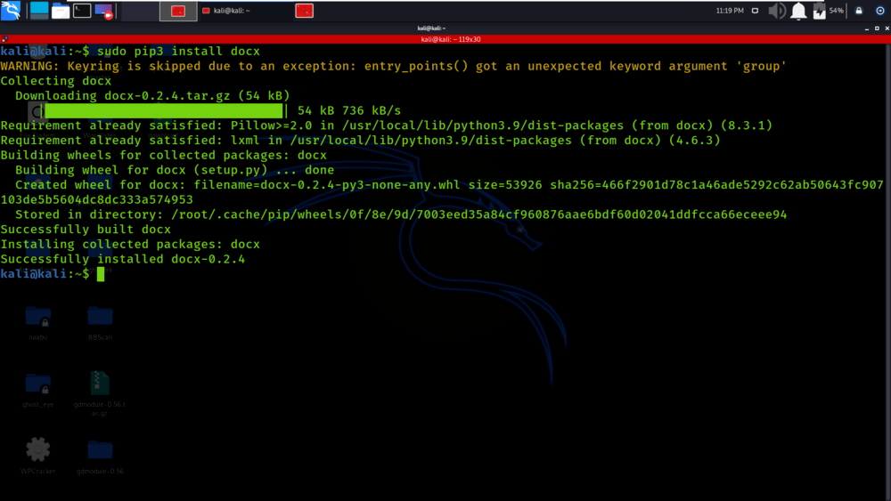  Linux python docx 