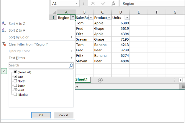 Python XlsxWriter – 应用过滤器|极客教程