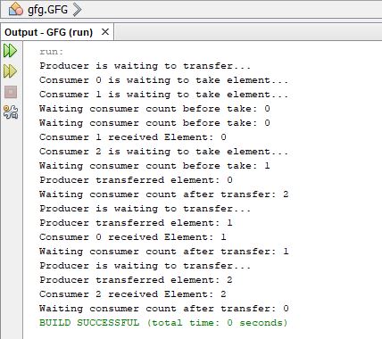 LinkedTransferQueue getWaitingConsumerCount()方法在Java中的示例|极客教程