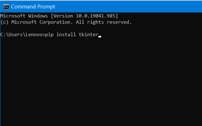  Windows pip Tkinter 
